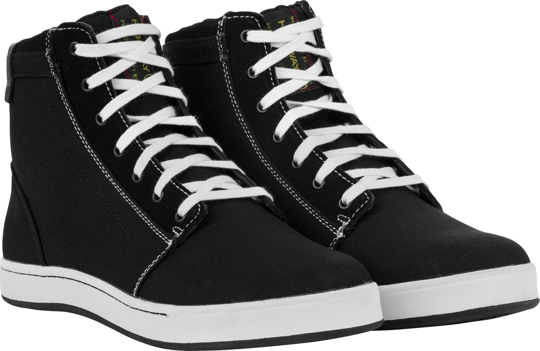 Highway 21 Axle Moto Shoes with Reinforced Toe & Heel, Black/White — JC ...